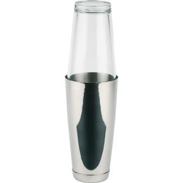 APS Cocktail Shaker &raquo;Boston&laquo; F&uuml;llmenge 2 bis 3 Cocktails silber Edelstahl, Glas Einheitsgr&ouml;&szlig;e