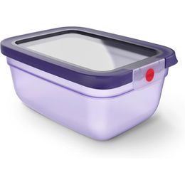 Emsa Frischhaltedose &raquo;oneClick&laquo; verschlossen mit nur 1 x Klick, 100% dicht, made in Germany lila Polyprophylen (PP) B/H/L: 15,95cm x 9,44cm x 21,73cm
