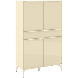 set one by Musterring Highboard &raquo;Reno&laquo; 1 Stk. tlg. Mit Winkelfu&szlig; in diversen Farben, 155 cm H&ouml;he & Farbauswahl Glas, Holzwerkstoff B/H/T: 92cm x 155cm