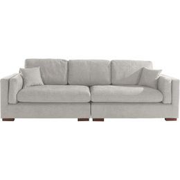 Home Affaire Big-Sofa &raquo;Fresh Pond&laquo; in vielen Bezugsqualit&auml;ten und Farben, B/T/H: 290/96/95 cm grau 100% Polyester B/H/T: 290cm x 95cm x 96cm, Struktur