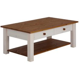 OTTO home Couchtisch &raquo;Chicago&laquo; Couchtisch, Sofatisch, OTTOs Choice, in zwei Gr&ouml;&szlig;en, Landhausstil, zus&auml;tzlicher Stauraum wei&szlig; B/H/T: 100cm x 40cm x 