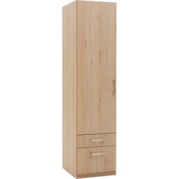 Priess Dreht&uuml;renschrank &raquo;Lindau&laquo; braun Holzwerkstoff B/H/T: 48cm x 193cm x 54cm, T&uuml;ranschlag links