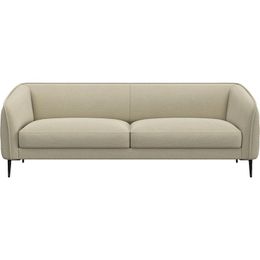FLEXLUX 3-Sitzer &raquo;Belle Designsofa, Couch, bequem durch Kaltschaum im Sitz&laquo; Skandinavisches Design, In hochwertiger Verarbeitung beige 100% Polyester 