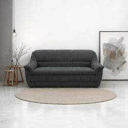DOMO collection 3-Sitzer &raquo;Lale, zeitloses und komfortables Sofa, bequeme Armlehnen, Breite 185cm&laquo; grau 100% Polyester B/H/T: 185cm x 88cm x 93cm, 