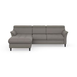 Sit & More sit&more Ecksofa &raquo;Marano L-Form&laquo; inklusive Kopfteilverstellung, optional Schlaffunktion & Bettkasten grau 100% Polyester B/H/T: 257cm x 166cm, Luxus-