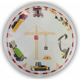 Niermann Deckenleuchte &raquo;Deckenschale Baustelle, Kinderlampe, Kinderzimmer&laquo; E27 1 Stk. bruchsicherer Kunststoff bunt 1, &Oslash; 36cm H: 10cm, 1 Stk.