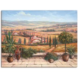 Artland Wandbild &raquo;Terrasse&laquo; Europa 1 Stk. tlg. als Alubild, Leinwandbild in verschied. Gr&ouml;&szlig;en braun B/H/T: 120cm x 90cm, Leinwandbild Europa, 1 Stk.