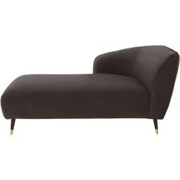Home Affaire Recamiere &raquo;Oradea&laquo; mit eleganter Steppung auf R&uuml;ckseite der R&uuml;ckenlehne braun Samtoptik (100% Polyester) B/H/T: 160cm x 78cm x 91cm, 