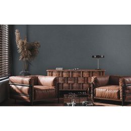 Livingwalls living walls Vliestapete &raquo;Stories of Life Struktur Vliestapete Schwarz moderne Tapete&laquo; Leinenoptik einfarbig uni leicht strukturiert Design 
