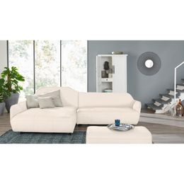 Creation BY ROLF BENZ Ecksofa &raquo;CR.480, Designecksofa, L-Form&laquo; Wahlweise aus Leder oder Chenille wei&szlig; Luxus-Microfaser (100% Polyester) B/H/T: 298cm x 