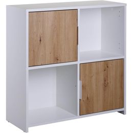 Inter Link Kommode &raquo;Pepeto&laquo; 1 Stk. tlg. Modular, individuelle Gestaltung, BxTxH: ca. 77 x 30 x 77 cm wei&szlig; Holzwerkstoff B/H/T: 77cm x 77cm x 30cm, 2 Stk.