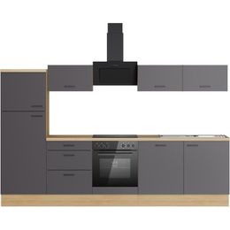 KOCHSTATION K&uuml;chenzeile &raquo;KS-Sion&laquo; Breite 300 cm, schnelle Montage mit OPTIsnap, wahlweise mit E-Ger&auml;ten B/H/T: 300cm x 186cm x 60cm, ohne E-Ger&auml;te
