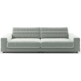 3C Candy Big-Sofa &raquo;Stripes Megasofa, tolle Verarbeitungsdetails, bequem, Breite 296cm&laquo; Lose R&uuml;ckenkissen, mit feiner Quersteppung grau 100% Polyester 
