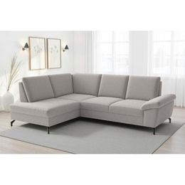 Sit & More sit&more Ecksofa &raquo;Chelsea L-Form, B: 264 cm, mit Armteil-& Sitztiefenverstellung&laquo; optional Schlaffunktion und Bettkasten beige 95% Polyester, 5% 