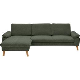 Die PlanBar Ecksofa &raquo;PP-LA24075 L-Form, Breite 286 cm&laquo; opt. mit Kopfst&uuml;tzen, Schlaffunktion, mot. Ottomane, Sitztiefenverst. 100% recyceltes Polyester