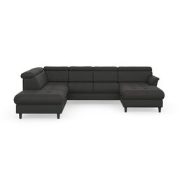 Sit & More sit&more Wohnlandschaft &raquo;Marano U-Form&laquo; inklusive Kopfteilverstellung, optional Schlaffunktion & Bettkasten grau 100% Polyester B/H/T: 304cm x 216cm, 