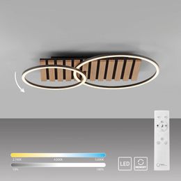 OTTO home Deckenleuchte &raquo;Ullii Akustikpaneele&laquo; LED-Board 2 Stk. warmwei&szlig; - kaltwei&szlig; Frame schwenkbar, Holz, Akustik, Paneele, warmwei&szlig;, kaltwei&szlig; braun