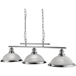 Searchlight H&auml;ngeleuchte &raquo;Bistro 3Lt Bar Pendant&laquo; E27 1 Stk. silber 3, H: 27cm, 1 Stk.