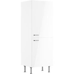 KOCHSTATION Midischrank &raquo;KS-Paula&laquo; 60 cm breit, 176 cm hoch, mit 2 T&uuml;ren, 3 Einlegeb&ouml;den wei&szlig; wei&szlig;, B/H/T: 60cm x 176,6cm x 58,4cm, T&uuml;ren: 2 Stk.