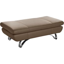 Places of Style Hocker &raquo;San Angelo&laquo; braun NaturLEDER -&laquo;Uruguay&laquo; (echtes Rindsleder); St&auml;rke 0, 9 - 1, 1 mm;NaturLEDER - &raquo;Frederica&laquo; (echtes Rindsleder