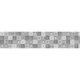 Express K&uuml;chen K&uuml;chenr&uuml;ckwand &raquo;Retro 1&laquo; grau B/H: 280cm x 55,9cm K&uuml;chenr&uuml;ckwand
