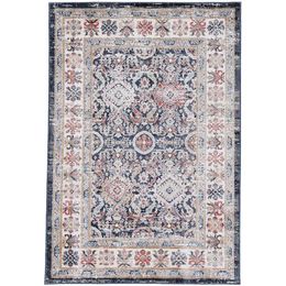 CarpetFine Teppich &raquo;Vintage Liana_1&laquo; rechteckig 6 mm H&ouml;he Orient Vintage Look blau Polypropylen (PP) B : 120cm 1 Stk., 6mm, L: 170cm