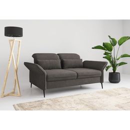 Sit & More sit&more 3-Sitzer &raquo;Emely, inkl. Sitztiefenverstellung&laquo; wahlweise mit Schlaffunktion, Kopf- & Armteilverstellung grau 100% Polyester B/H/T: 199cm x 