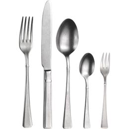 Pinti Inox PINTINOX Besteck-Set &raquo;Leonardo&laquo; Optik stonewashed silber Edelstahl 18/10 30 tlg.