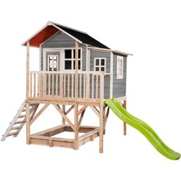 EXIT Spielhaus &raquo;Loft 550&laquo; grau Holz Einheitsgr&ouml;&szlig;e