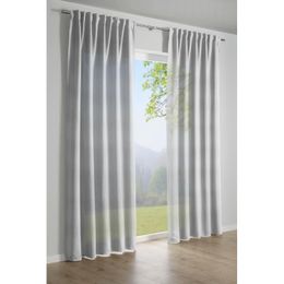 Gardinia Vorhang &raquo;Schal mit verdeckter Schlaufe&laquo; verdeckte Schlaufen 1 Stk. tlg. mit Streifen Muster wei&szlig; Polyester 245cm, verdeckte Schlaufen, 140cm