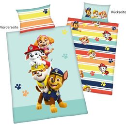 PAW PATROL Babybettw&auml;sche &raquo;&laquo; mit liebevollem Motiv bunt Flanell, Obermaterial: 100% Baumwolle B/L: 100cm x 135cm, 1 Stk., 1 Stk., Flanell, B/L: 60cm x