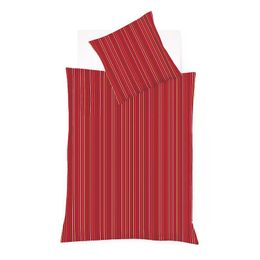 Fleuresse Bettw&auml;sche &raquo;Modern Life&laquo; 3 Stk. Mako Satin, Baumwolle, in Gr. 135x200, 155x220, 200x200cm rot Mako-Satin, Obermaterial: 100% Baumwolle B/L: 