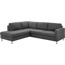Die PlanBar Ecksofa &raquo;MP-IN19027 L-Form&laquo; wahlweise mit Schlaffunktion, mit Kaltschaum grau 100% Polyester B/H/T: 261cm x 82cm x 220cm, Microfaser, 