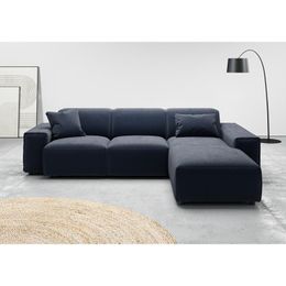 Home Affaire Ecksofa &raquo;Glimminge L-Form auch in Breitcord, Feincord + Easy care-Bezug,&laquo; Breite 264, Zierkissen blau 100% Polyester B/H/T: 264cm x 71cm 