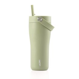 Equa Thermobecher &raquo;Carry Cup, Isolierbecher, 600 ml&laquo; auslaufsicherer Coffee-to-go-Becher gr&uuml;n Edelstahl, Kunststoff, Stahl &Oslash; 9cm x 24cm, 600ml, 1