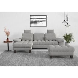 Sit & More sit&more Ecksofa &raquo;Westham L-Form&laquo; Recamiere, mit oder ohne Schlaffunktion, Bettkasten, F&uuml;&szlig;e wengefarben silber 90% Polyester 10% Polyamid B/H/T: 275cm