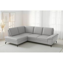 Sit & More sit&more Ecksofa &raquo;Chelsea Leder L-Form, B:249 cm, inkl. Armteil- & Sitztiefenverstellung&laquo; optional mit Schlaffunktion und Bettkasten B/H/T: 249cm x 