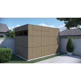 BERTILO Gartenhaus &raquo;HPL 2, in verschiedenen Farben&laquo; Fassaden-HPL in Architekturqualit&auml;t, witterungsbest&auml;ndig, farbstabil grau Massivholz ohne Fu&szlig;boden