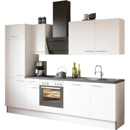 Optifit K&uuml;che &raquo;Klara&laquo; Breite 270 cm, wahlweise mit E-Ger&auml;ten wei&szlig; B/H/T: 270cm x 60cm, ohne E-Ger&auml;te