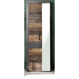 Home Affaire Garderobenschrank &raquo;Ilana&laquo; Garderobenschrank mit 2 T&uuml;ren - (B/T/H) 65/34/192 cm braun Holzwerkstoff B/H/T: 65cm x 192cm x 34cm, T&uuml;ren: 2 