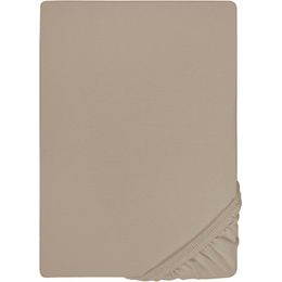 Biberna Spannbettlaken &raquo;Samy&laquo; hochwertiges Jersey-Elasthan f&uuml;r Topper geeignet blau Jersey-Elasthan, Obermaterial: 95% Baumwolle, 5% Elasthan 1 Stk., Jersey-