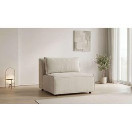 OTTO home Sessel &raquo;Jorrena, extra weicher Chenille-Stoff&laquo; Armloser 1-Sitzer, 3 Komfortstufen, 90x105 cm, mit Wellenunterfederung beige 100% polyester 