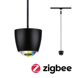 Paulmann Schienensystem-Leuchten &raquo;Tyros 200lm 4,5W RGBW+ dimmbar 230V&laquo; LED-Modul 1 Stk. Tageslichtwei&szlig; Smart Home schwarz &Oslash; 10cm H: 10,3cm, 1 Stk.
