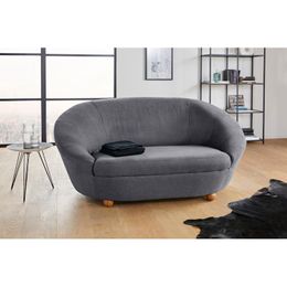 LOOKS by Wolfgang Joop Sofa &raquo;LooksIV&laquo; Rundsofa, in vielen frischen Farben w&auml;hlbar grau B/H/T: 178cm x 82cm x 114cm, Luxus-Microfaser, Rundsofa