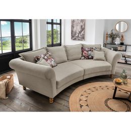 Home Affaire Big-Sofa &raquo;Tassilo geschwungene Formensprache, bequem, Mega Sofa, Breite 350cm&laquo; gr&uuml;n 100% Polyester B/H/T: 350cm x 95cm x 110cm, Chenille-