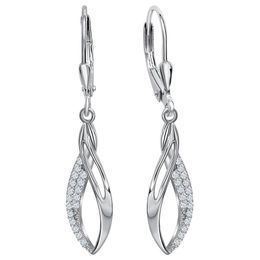 Firetti Damen Paar Ohrh&auml;nger &raquo;Schmuck Geschenk Silber 925 Ohrschmuck Patentbrisur Tropfen&laquo; mit Zirkonia (synth.) silber Silber 925 (Sterlingsilber)