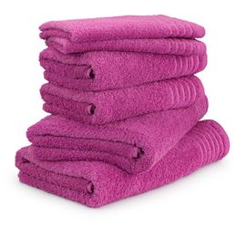M&ouml;ve Handtuch Set &raquo;New Classic&laquo; Set 6 Walkfrottier 2x G&auml;ste-, 2x Hand- und 2x Duscht&uuml;cher pink Walkfrottier, Obermaterial: 100% Baumwolle 6, Walkfrottier