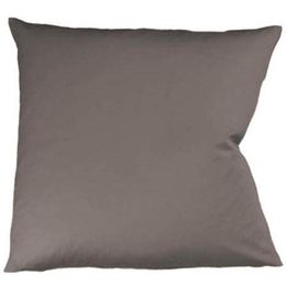 Fleuresse Kissenbezug &raquo;Colours Mako Satin, 100% Baumwolle, mit Rei&szlig;verschluss&laquo; Mako Satin, gl&auml;nzend, glatt, Premium Qualit&auml;t braun Mako-Satin, Mako-