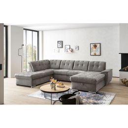 exxpo - sofa fashion Wohnlandschaft &raquo;Durango, aufwendige Sitz- und R&uuml;ckenverarbeitung, bequem, U-Form&laquo; inkl. Kopfteilverstellung, wahlweise mit 