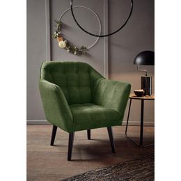 ED EXCITING DESIGN Sessel &raquo;Max&laquo; gr&uuml;n 100% Polyester Microvelours, B/H/T: 84cm x 87cm x 70cm